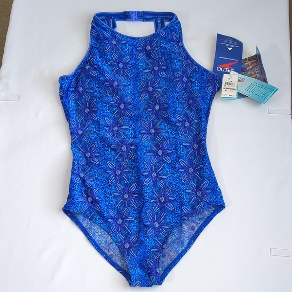 Speedo | Swim | Speedo High Neck Floral Print Lycra Swimsuit Sz 6 ...
